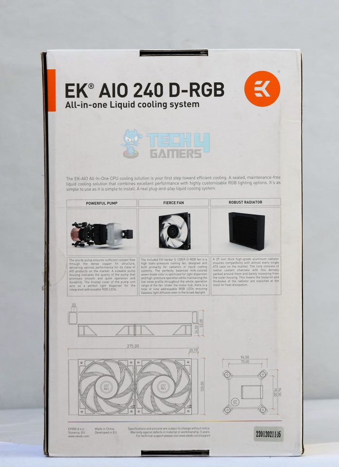 EK AIO 240 D-RGB AIO Cooler Review - Tech4Gamers