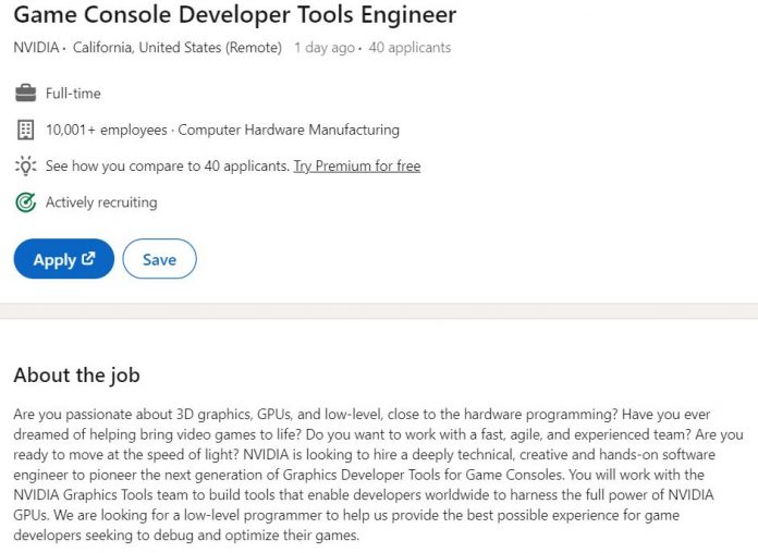 Nintendo Switch 2: Nvidia Hiring for Next-Gen Developers Console Tool