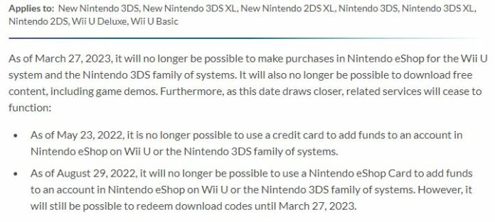 Nintendo WiiU and 3DS eShop Services To Be Shutdown On March 28, 2023