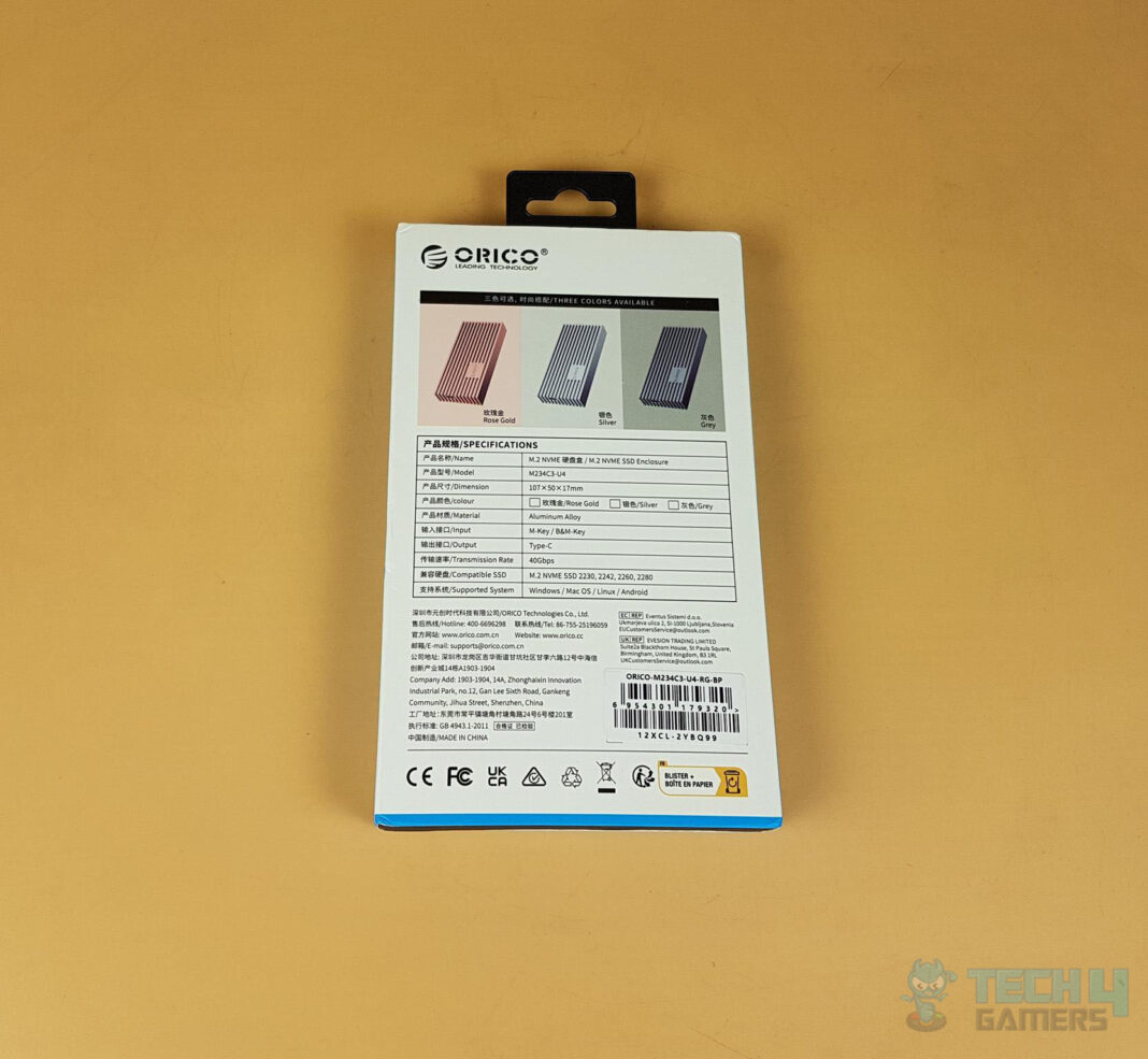 ORICO M.2 NVMe USB4.0 SSD Enclosure Review - Tech4Gamers