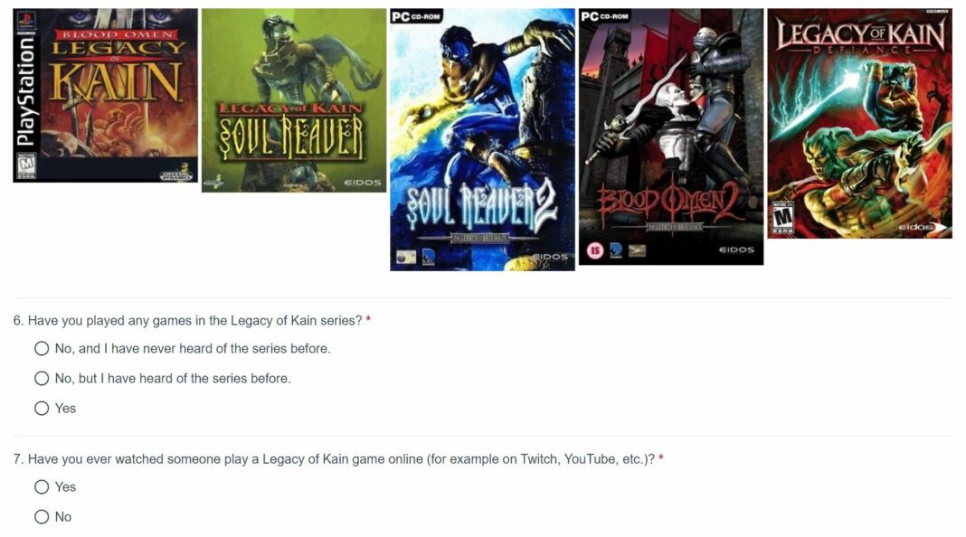 Crystal Dynamics Survey Hints At Potential Revival For Legacy Of Kain