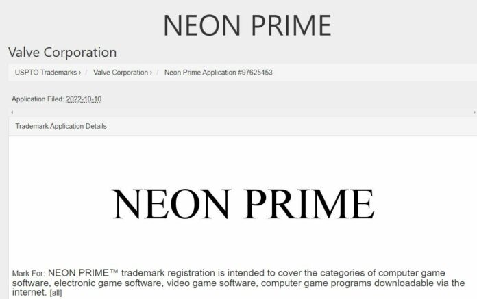 Valve Has Registered A New Trademark Called Neon Prime