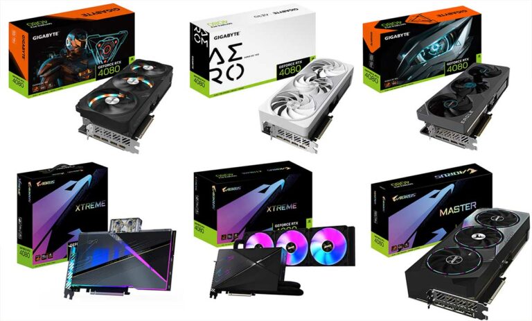 Gigabyte Releases Six Custom Variants of GeForce RTX 4080 Graphics Cards