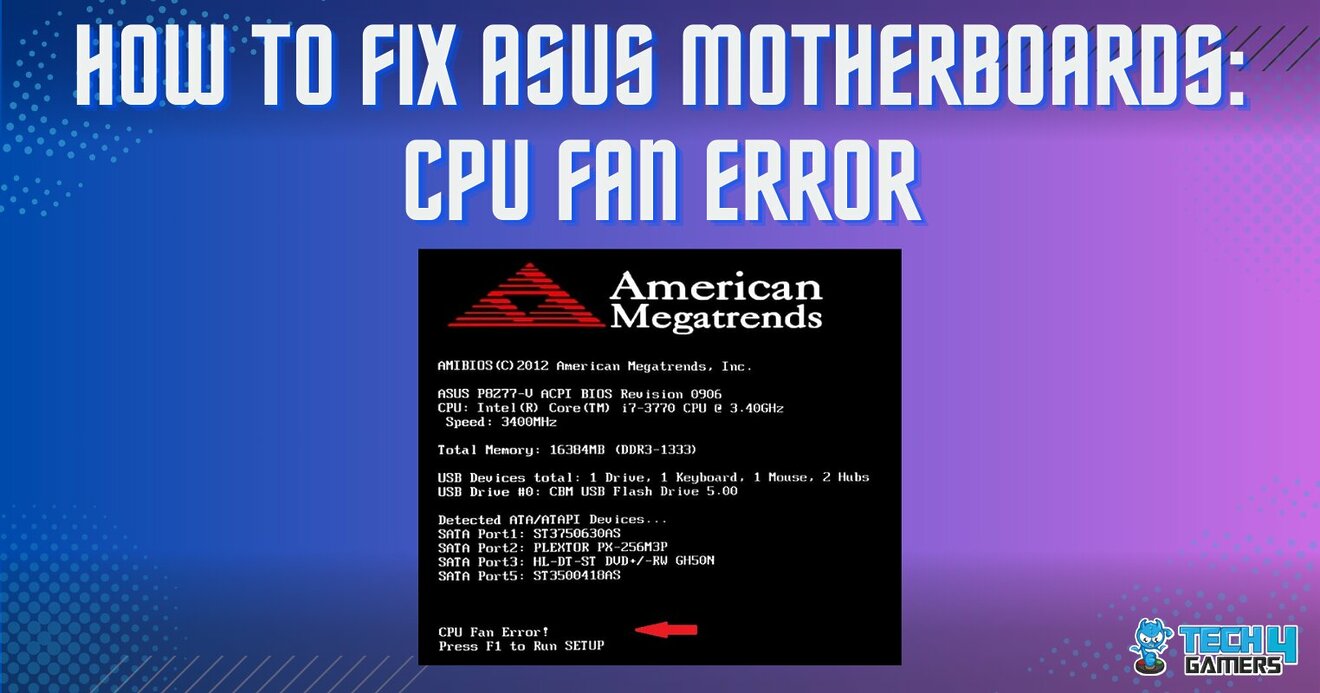 ASUS Motherboards: CPU Fan Error [FIXED] - Tech4Gamers