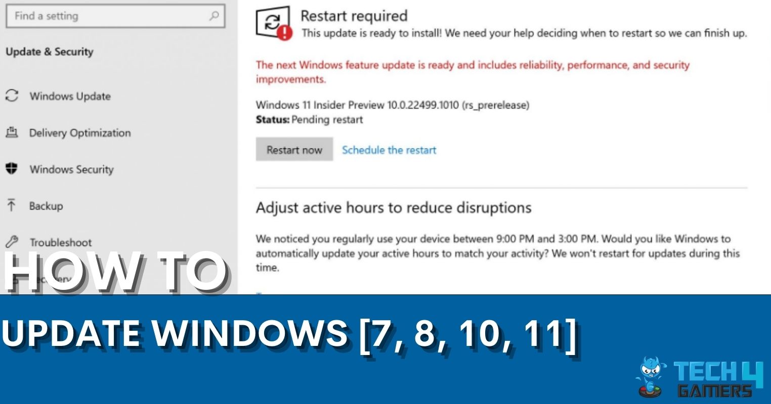 How To Update Windows [11, 10, 8, And 7] - Tech4Gamers
