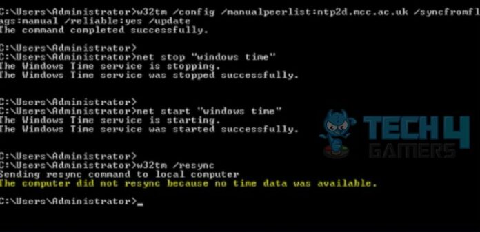 Fixed The Computer Did Not Resync No Data Was Available
