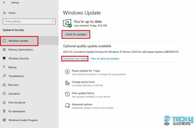 How To Update Windows [11, 10, 8, And 7] - Tech4Gamers