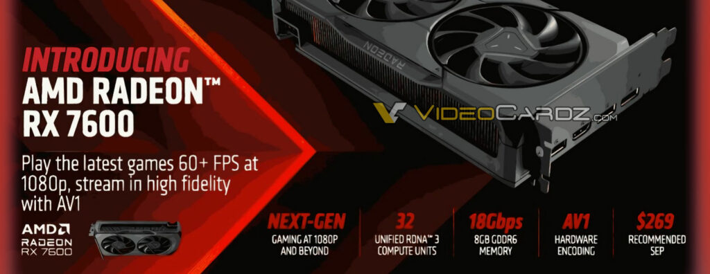 AMD Radeon RX 7600 To Launch Tomorrow For Just $270