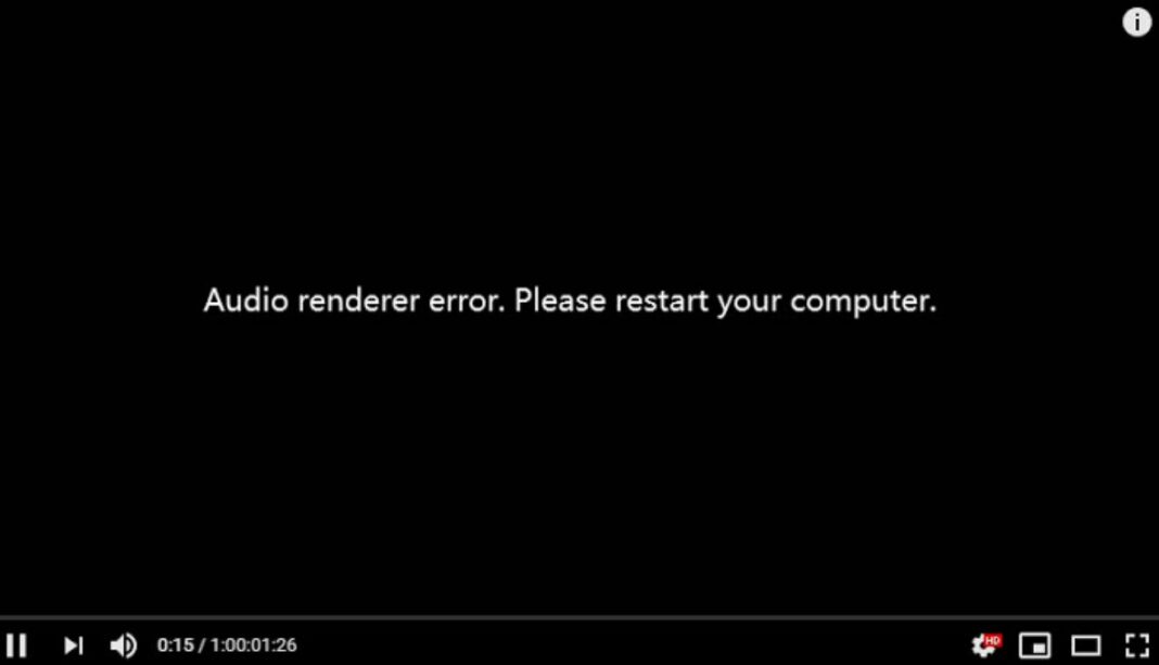 How To Fix Audio Renderer Error: Please Your Restart Computer