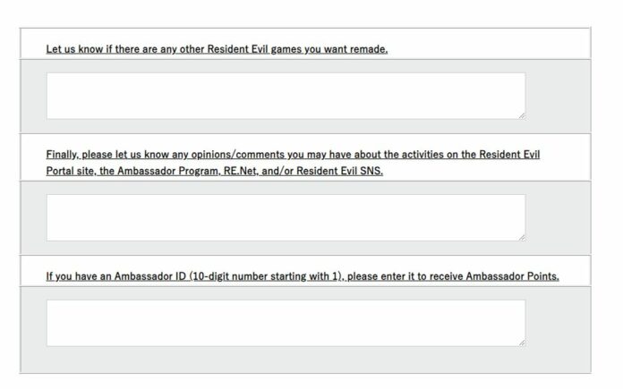 Capcom's Latest Survey Hints At More Resident Evil Remakes