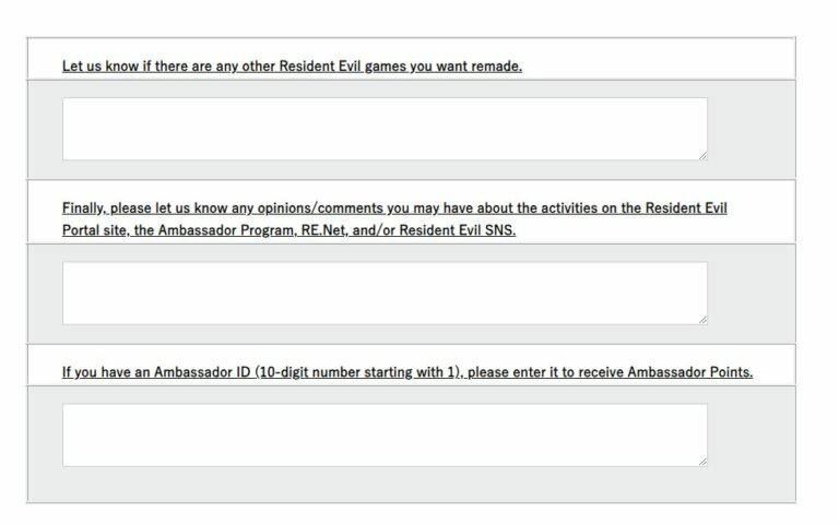 Capcom's Latest Survey Hints At More Resident Evil Remakes