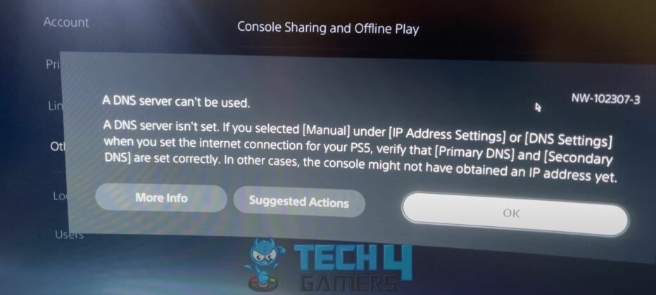 Our Recommended Fixes: A DNS Server Cannot Be Used PS5 - Tech4Gamers