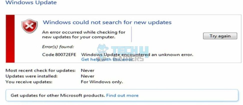 Windows Error 80072EFE [Our Quick Fixes] - Tech4Gamers