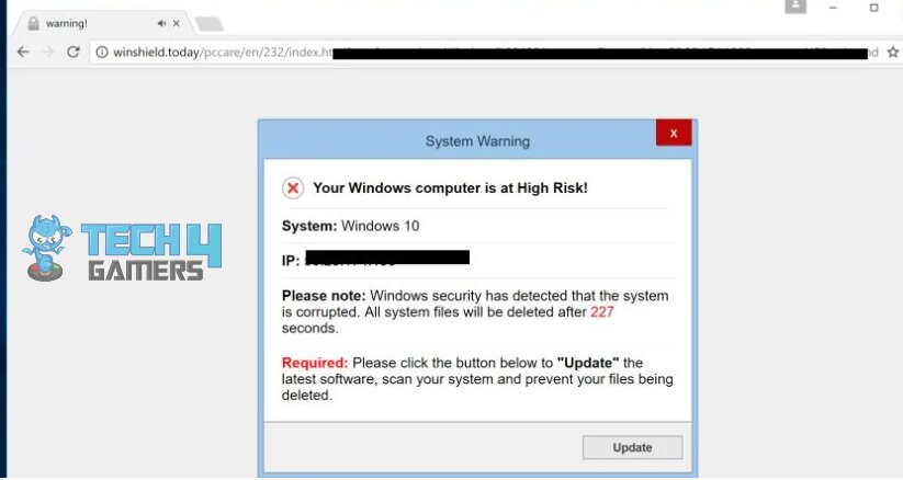 Your PC is At Risk Updating It Now [Our Recommended Fixes] - Tech4Gamers