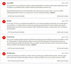 Starfield User Score Drops To 5.4 After Review Bombs