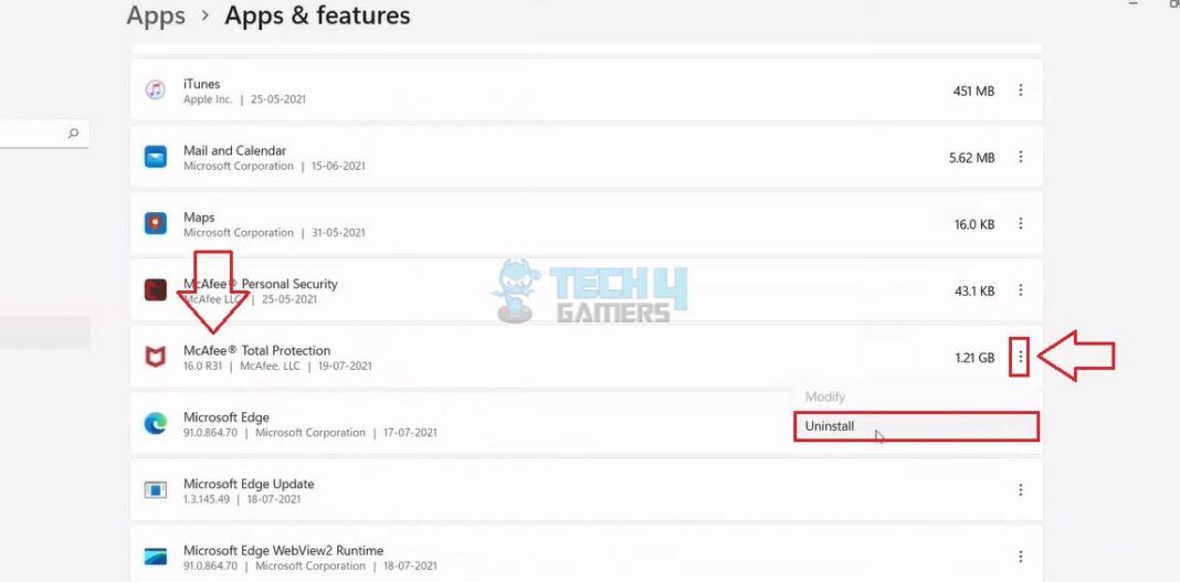 How To Remove McAfee From Windows 11? - Tech4Gamers