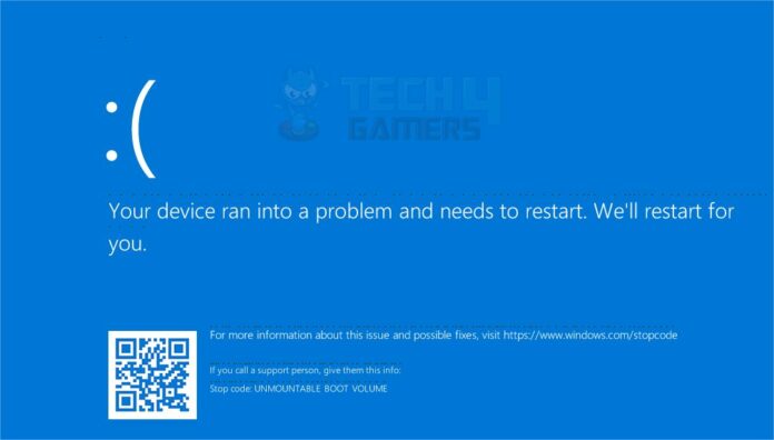 How We Fixed The Unmountable Boot Volume Error In Windows 11 - Tech4Gamers