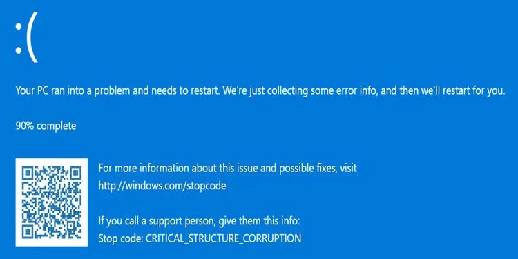 Critical Structure Corruption Windows 11 [FIXED] - Tech4Gamers