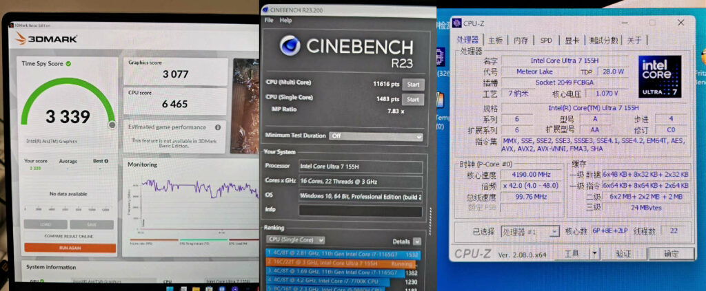 Intel Core Ultra 7 155H Falls Behind Ryzen 7 7840HS In CPU Performance