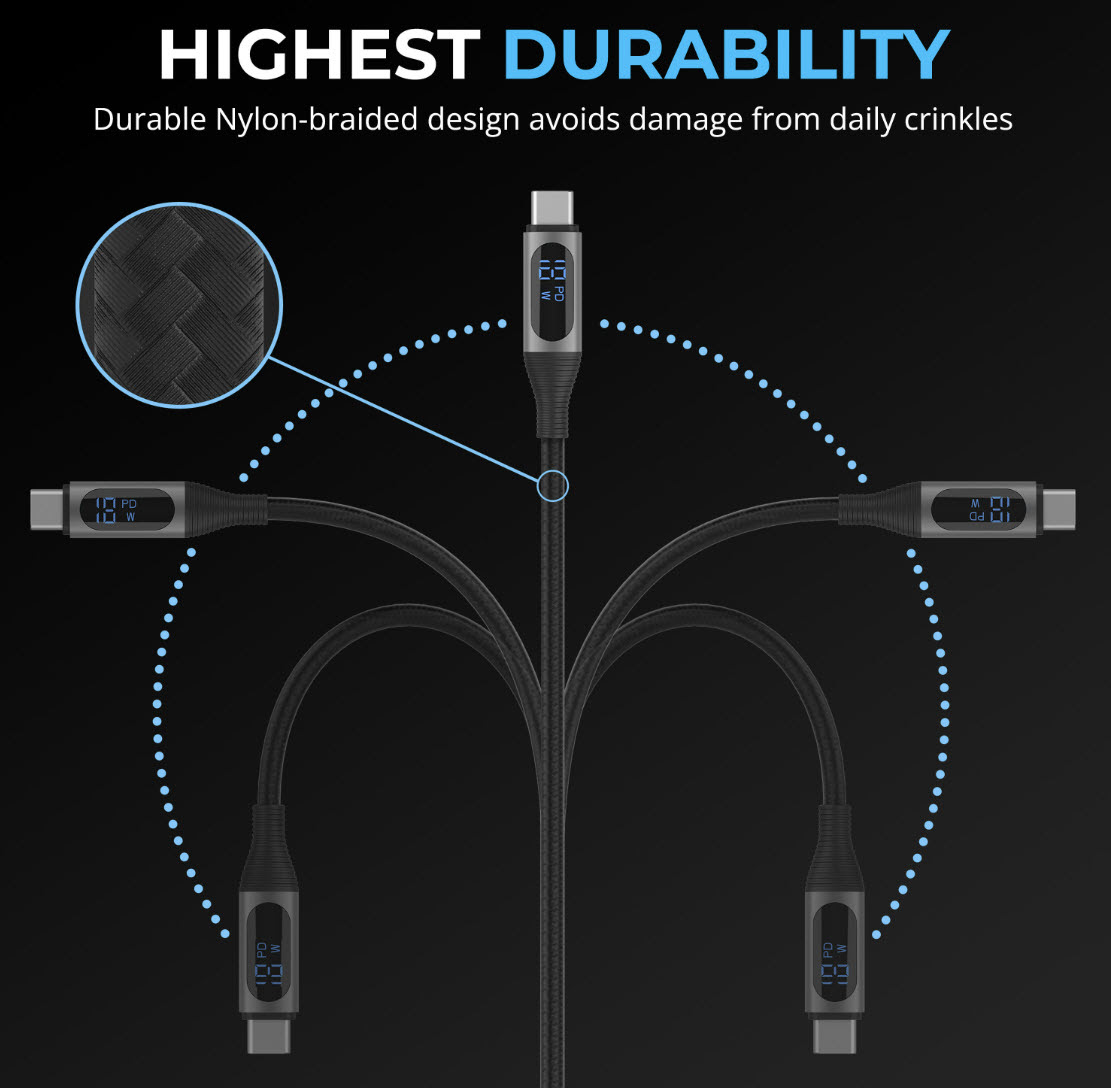 Sabrent's Latest USB-C Cables Boast Smart Display & Reliable Build Quality