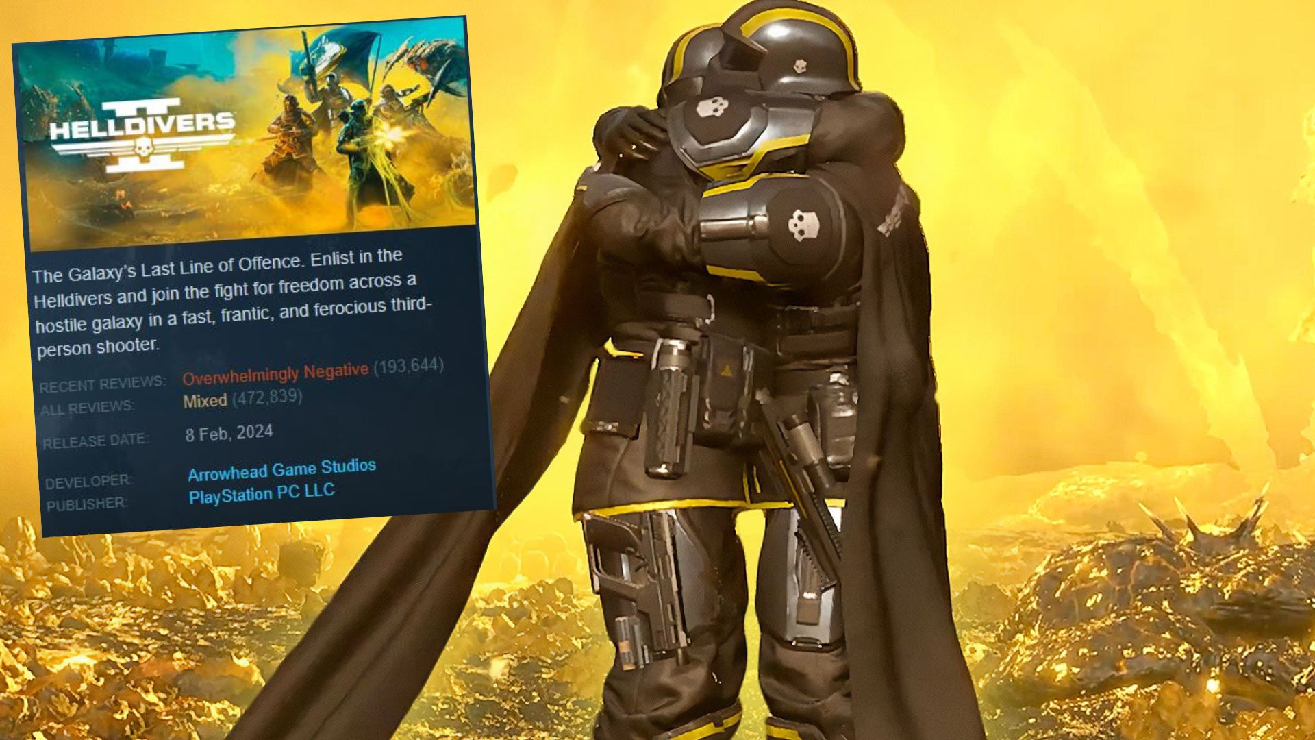 Helldivers 2 Devs Ask Fans To Leave Negative Reviews To Convince Sony