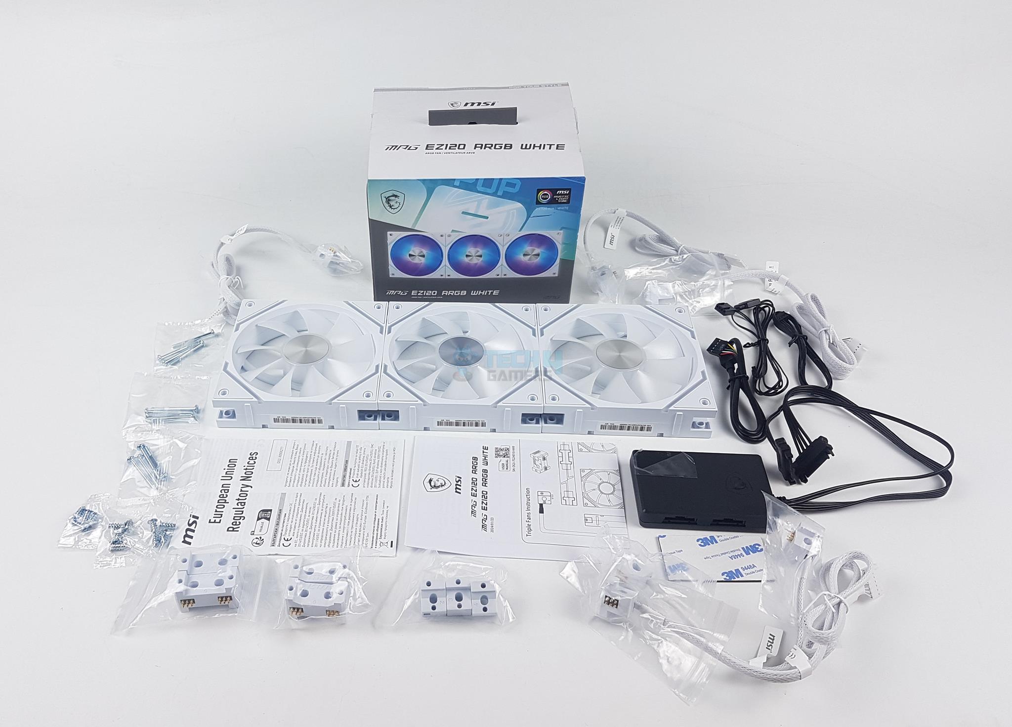 MSI MPG EZ120 ARGB White 3 Fans Pack Review - Tech4Gamers