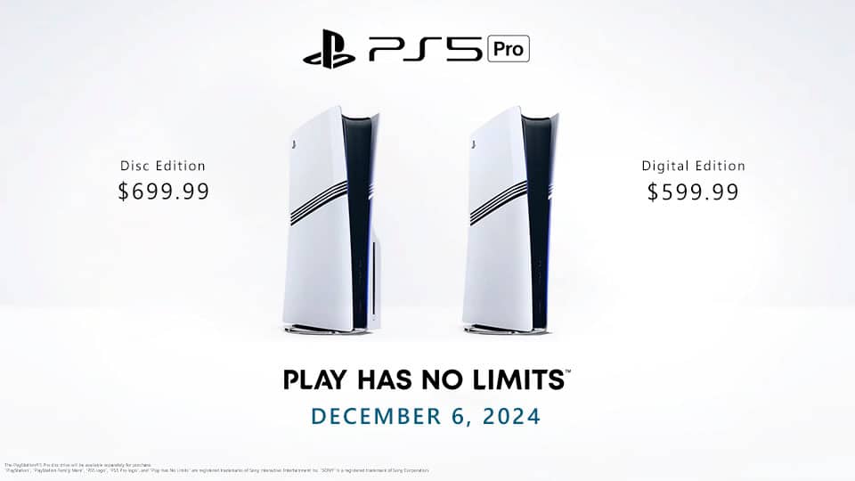 PS5 Pro Reportedly Arriving December 6; Disc Edition Costs $700
