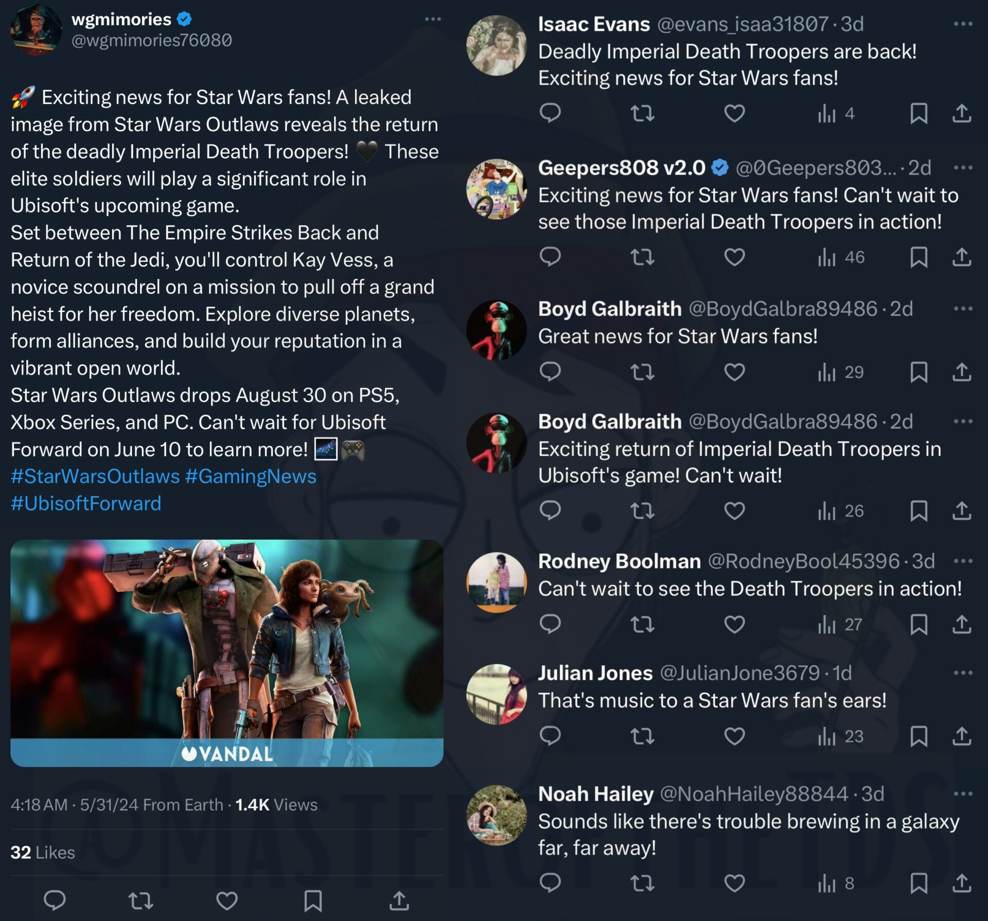 Ubisoft Accused Of Using Bots To Hype Up Star Wars Outlaws
