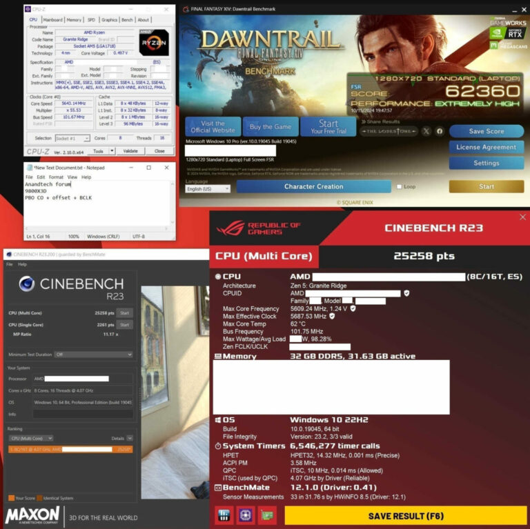 AMD Ryzen 7 9800X3D Leaked Benchmark Shows Clock Speeds Between 5.6 & 5 ...