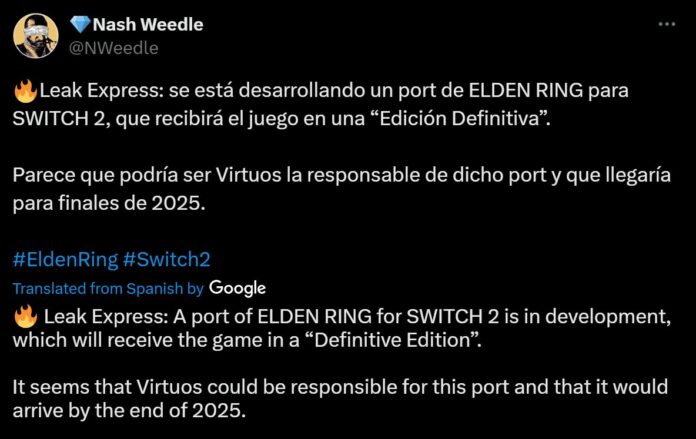 Elden Ring In The Works For Nintendo Switch 2, Say Insiders