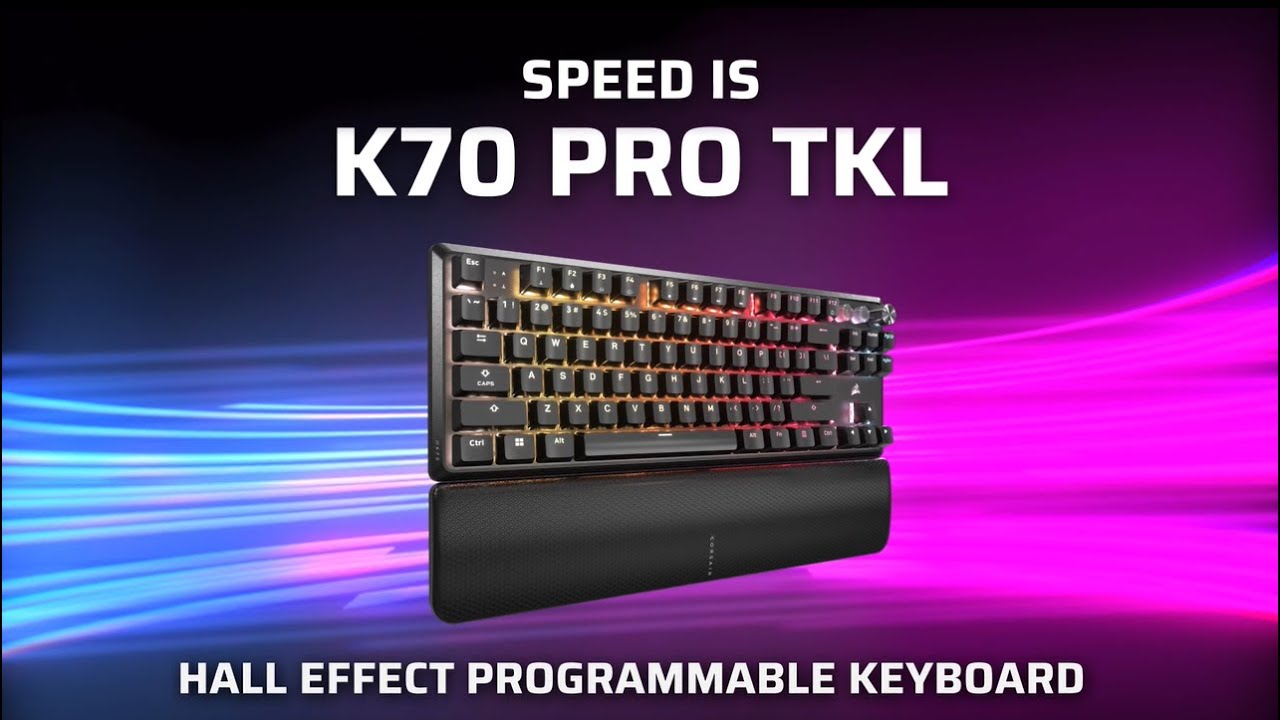 Corsair Launches K70 PRO TKL With Rapid Trigger and FlashTap Tech