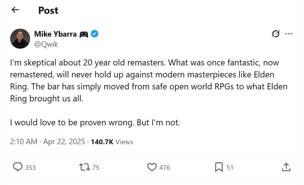 Ex-Blizzard Boss Criticises Oblivion Remastered, Says The Bar Has Moved ...