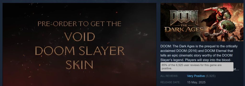 Doom: The Dark Ages Is The Worst Rated Entry of The Modern Trilogy By User Reviews