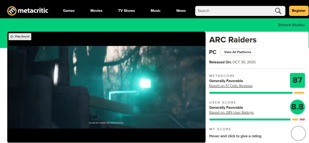 ARC Raiders Is The Highest-Rated Multiplayer Game On Metacritic In ...