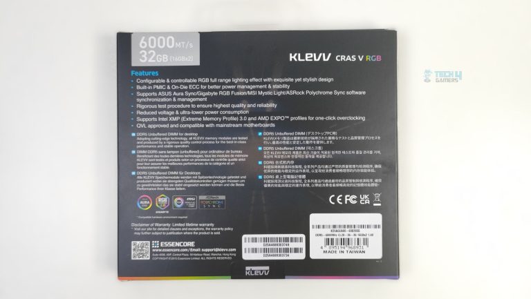 KLEVV CRAS V RGB 32GB (16x2) DDR5-6000 CL28 Review - Tech4Gamers