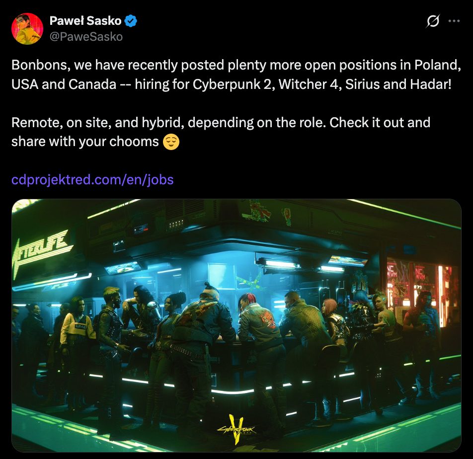 CDPR Expands Aggressively With Nearly 100 Openings Across Witcher ...