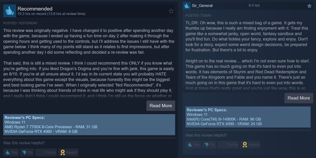 Crimson Desert Reviews Improve To "Mostly Positive" On Steam